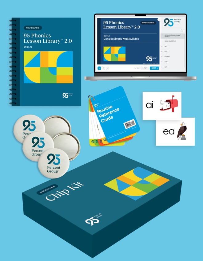 95 Phonics Lesson Library™ 2.0 - Multisyllable Skills Print Kit