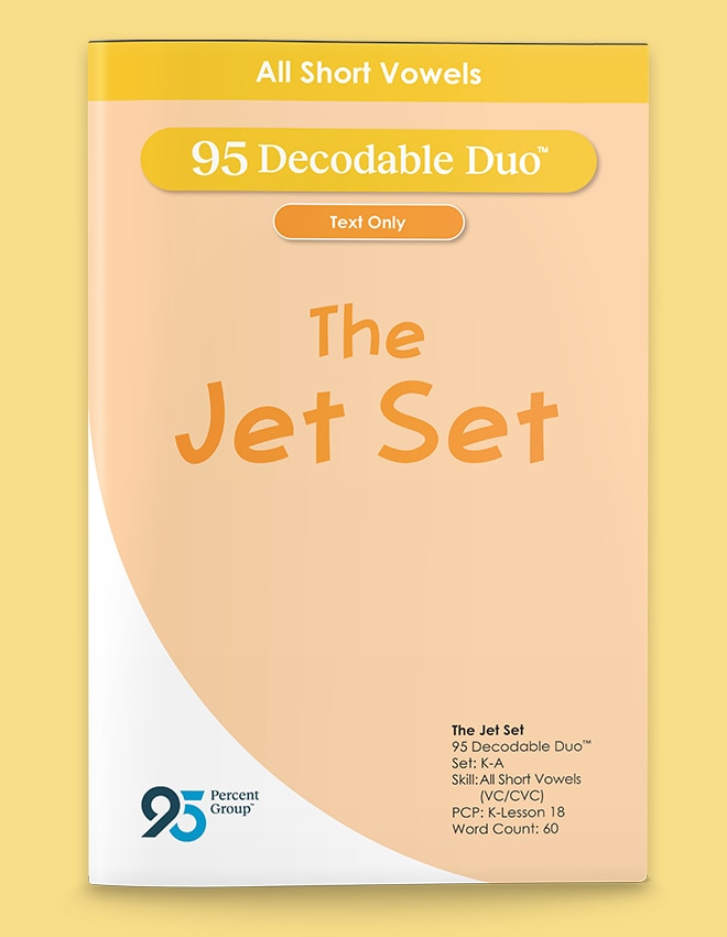 The Jet Set 95 Decodable Duoâ„¢ Set for 6 Students, Kindergarten