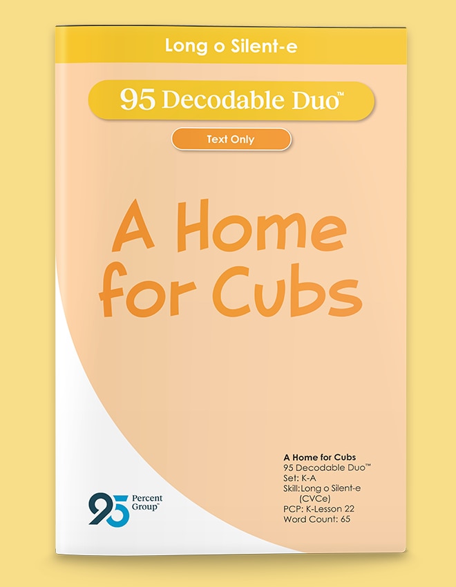 A Home for Cubs 95 Decodable Duoâ„¢ Set for 6 Students, Kindergarten