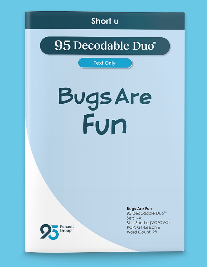 Bugs Are Fun! 95 Decodable Duoâ„¢ Set for 6 Students, 1st Grade