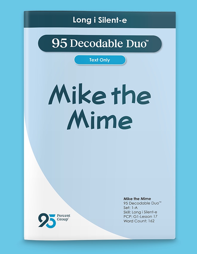 Mike the Mime 95 Decodable Duoâ„¢ Set for 6 Students, 1st Grade