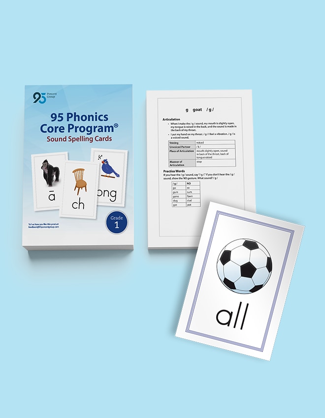 95 Phonics Core ProgramÂ® Grade 1 Sound Spelling Cards
