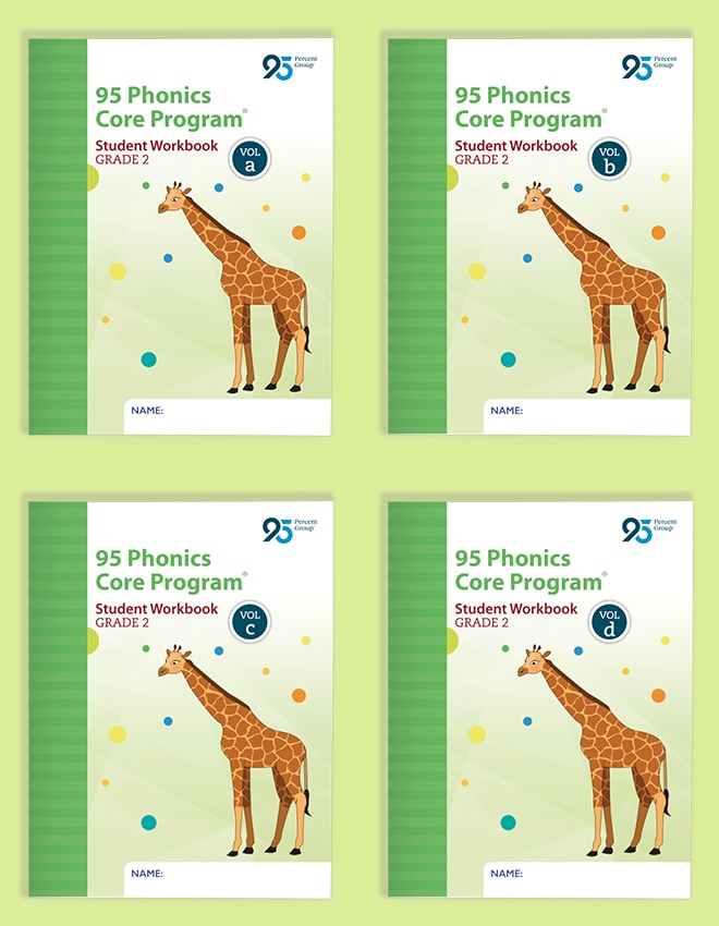 95 Phonics Core ProgramÂ® Grade 2 Student Workbooks for 5 Students