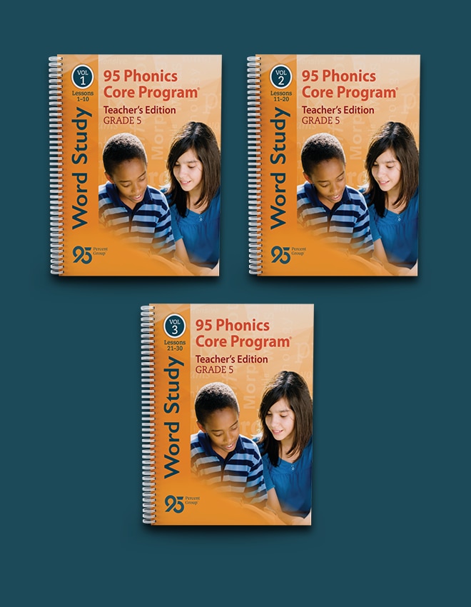 95 Phonics Core ProgramÂ® Grade 5 Teacher's Edition Set of 3 Volumes