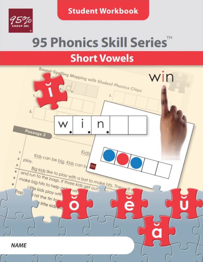 95 Phonics Skill Seriesâ„¢ Short Vowels Student Workbook Package, Pack of 5